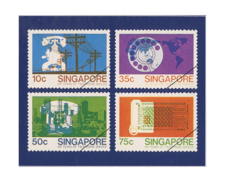 100 Years of Telephone Service Commemorative Stamps | Singapore Graphic ...