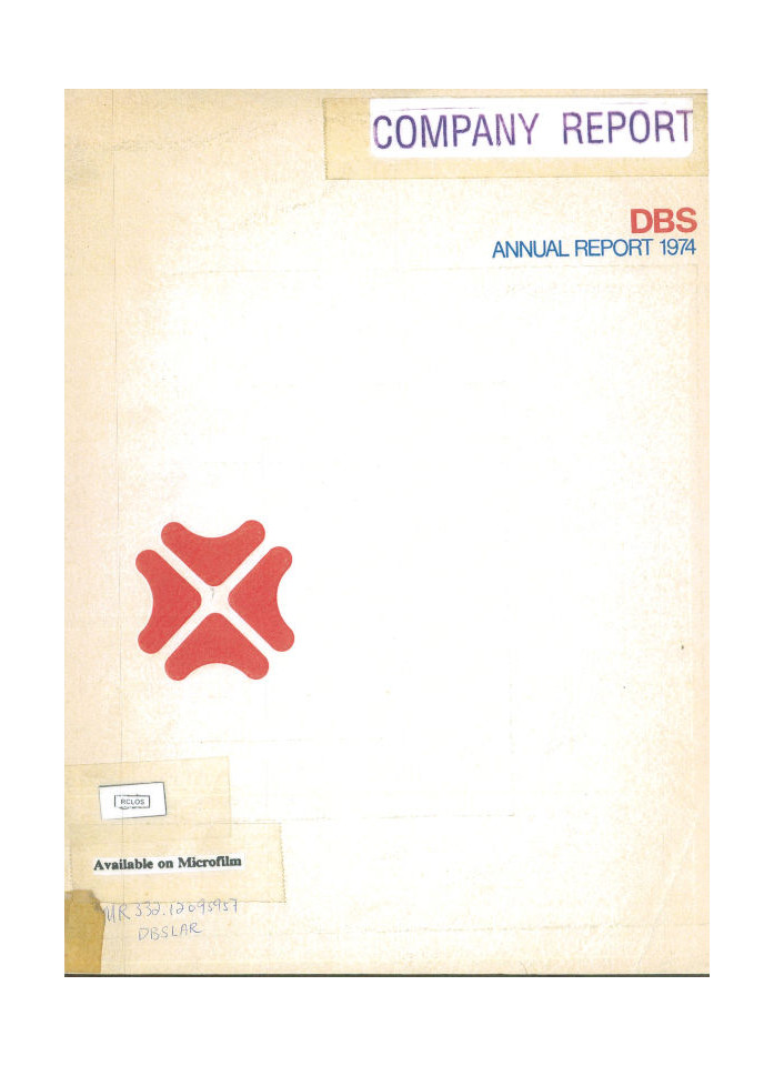 DBS Annual Report 1974 | Singapore Graphic Archives
