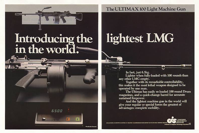 Introducing the lightest LMG in the world. | Singapore Graphic Archives
