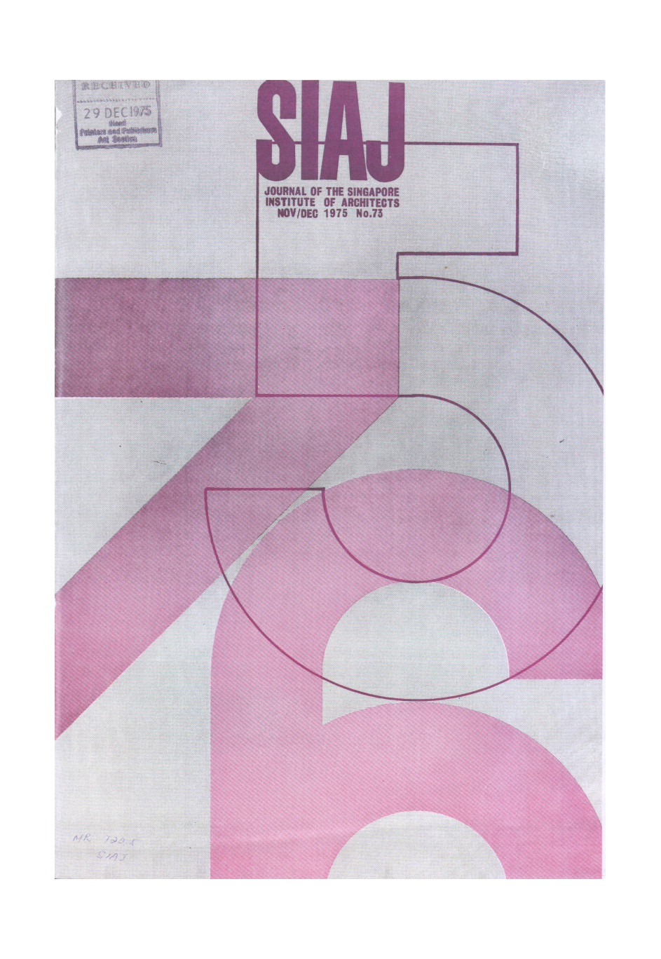 SIAJ No. 73 | Singapore Graphic Archives